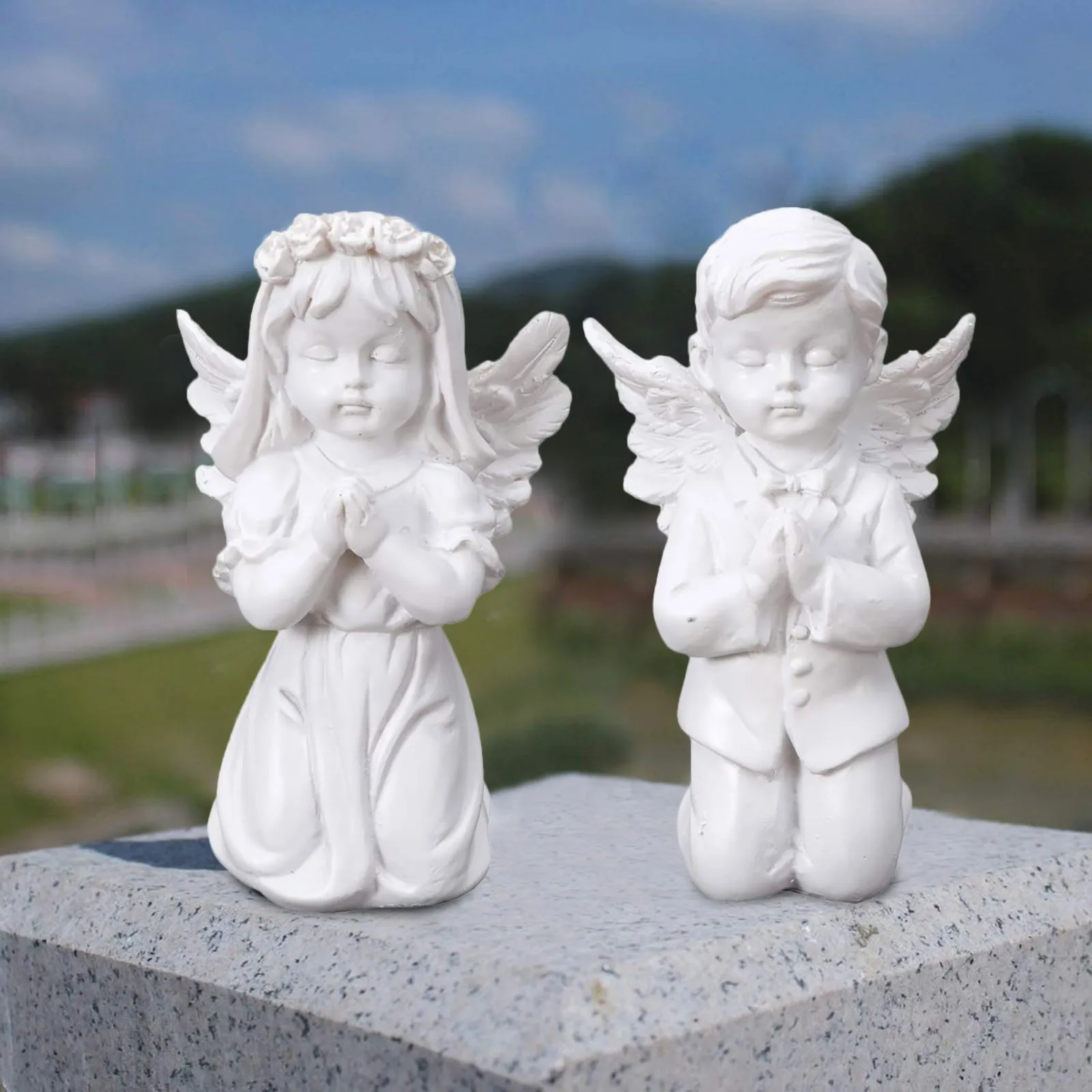 Praying Cherub Statue