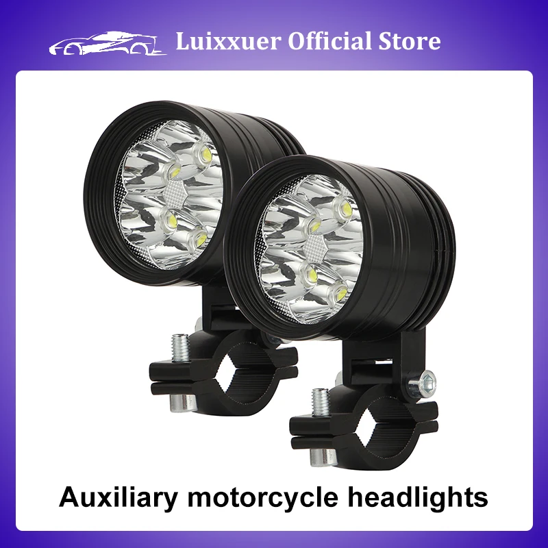6LED-Motorcycle-Work-Light-Motorbike-External-Auxiliary-Light-Spotlight ...