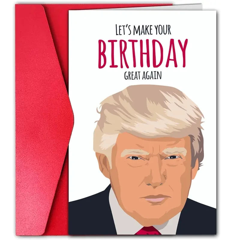 1 pc funny birthday card, creative character greeting card, the best ...