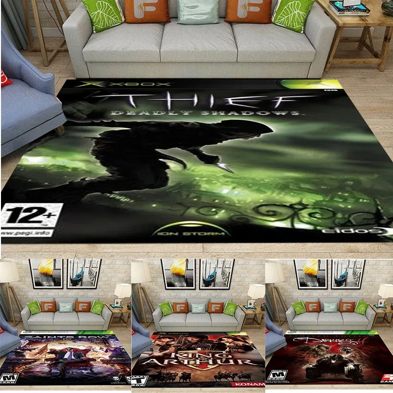 XBOX 360 THIEF Rug Fashion Resistant Easy Clean Flannel Carpet Living ...