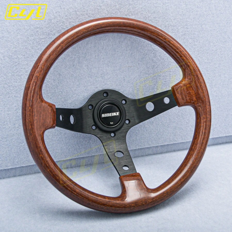 Cyl-13Inch-330Mm-Classic-Vintage-Auto-Stuur-Universeel-Hout-Look-Abs ...