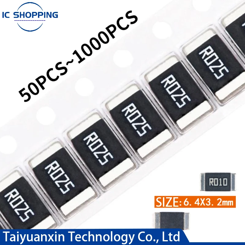 50PCS-2512-SMD-Alloy-Resistor-Sampling-Resistor-1-2W-R001-R002-R003 ...