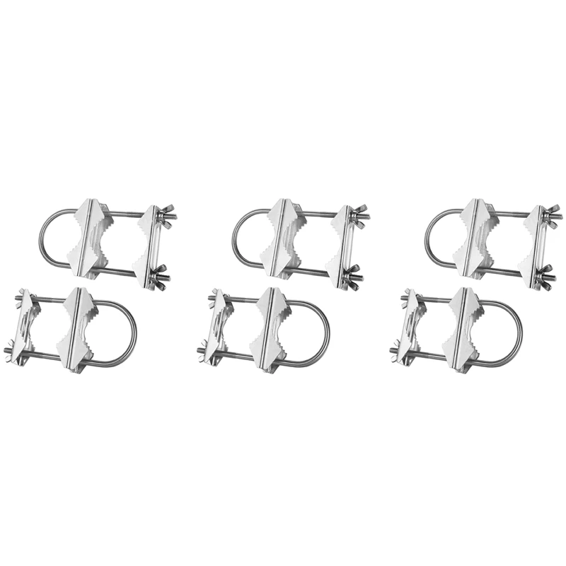 3X-Double-Antenna-Mast-Clamp-V-Jaw-Block-With-U-Bolts-Heavy-Duty-Anti ...