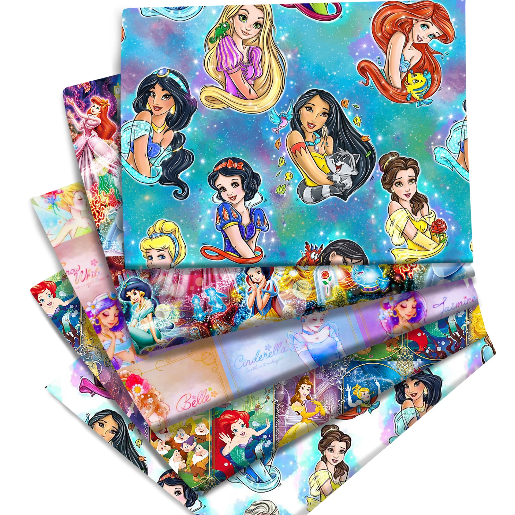 Disney-Princess-Girls-Tissu-en-polyester-ou-pur-coton-tissu-imprim-Rick ...