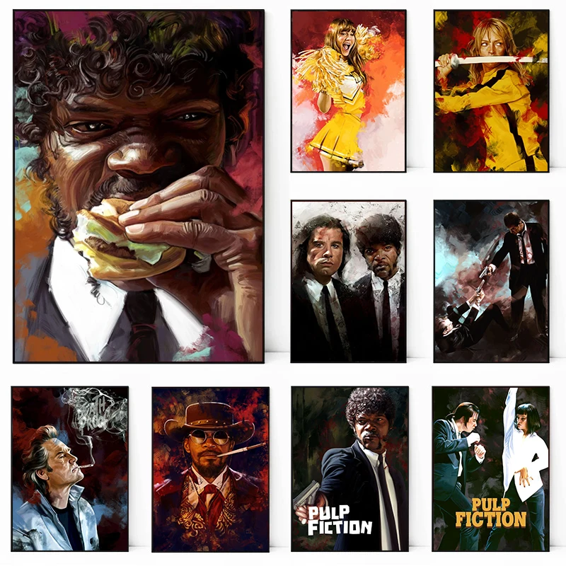 Vintage-Tarantino-Films-Pulp-Fiction-Canvas-Paintings-Posters-and ...
