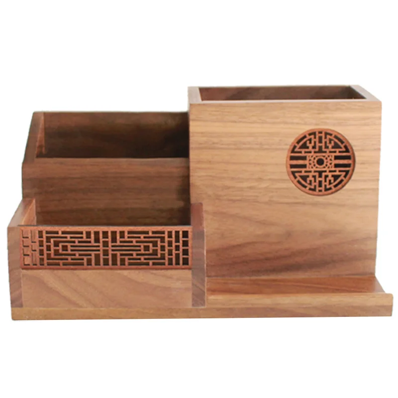 2022-Desktop-Finishing-Box-Wooden-Office-Stationery-Storage-Box-Pen ...