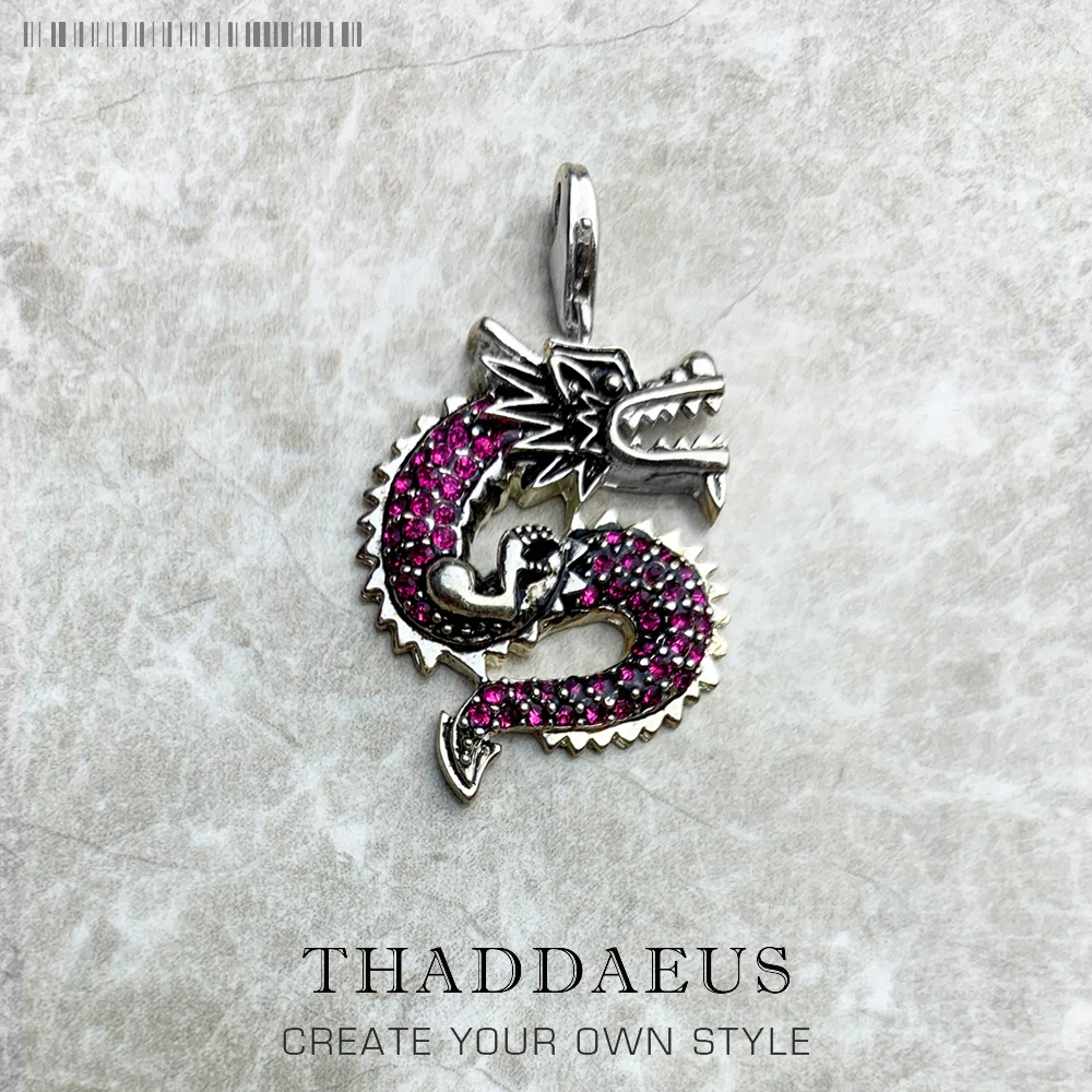 Pendant Red Dragon Winter 925 Sterling Silver Fashion Jewelry Europe ...