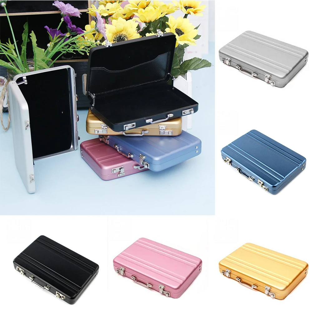 New Metal High-grade Aluminum Multi-card Holder Solid Color Anti-theft ...