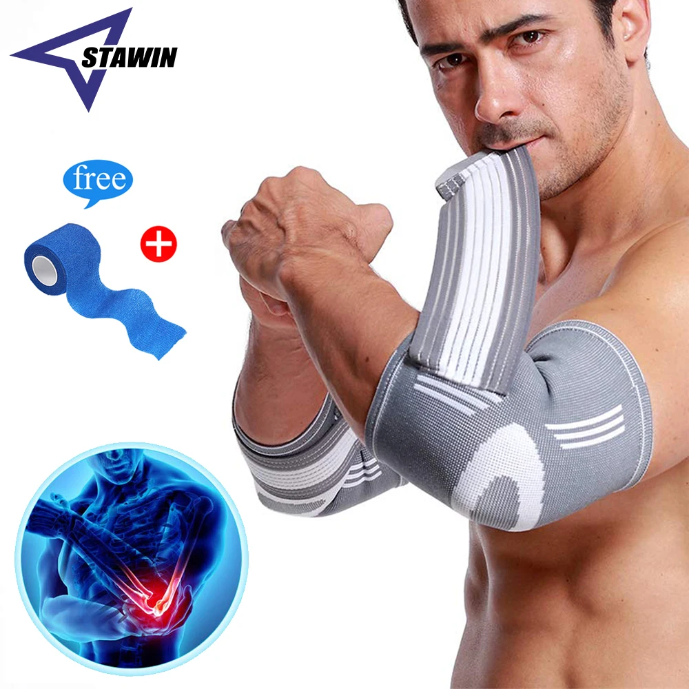 Sports Elbow Brace Compression Elastic Support Sleeve Gym Fitness ...