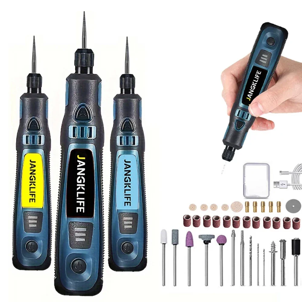 USB-Cordless-Rotary-Tool-Kit-Woodworking-Engraving-Pen-DIY-For-Jewelry ...