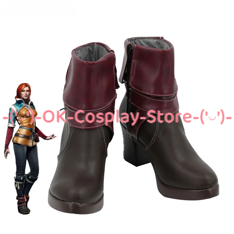 Triss-Merigold-Cosplay-Shoes-Halloween-Carnival-Boots-Anime-PU-Leather ...