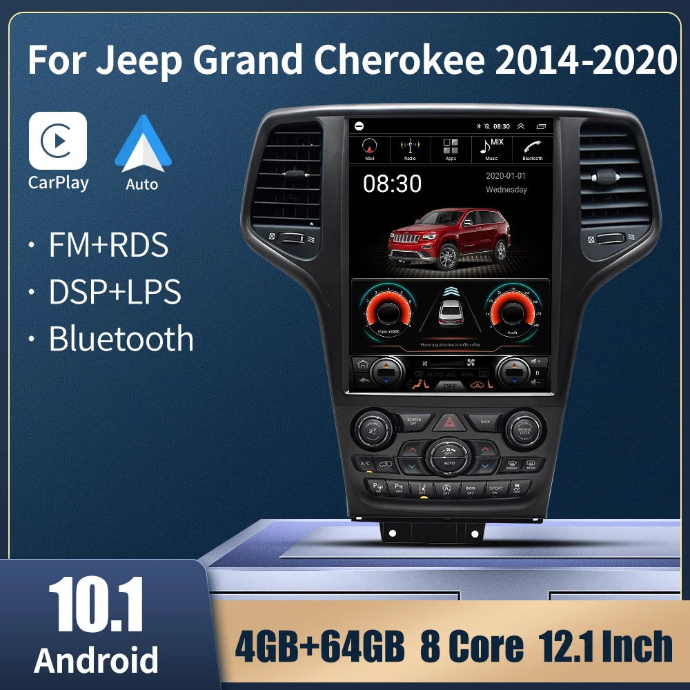 Car-Radio-For-Jeep-Grand-Cherokee-2014-2020-Tesla-Style-Vertical-Screen ...