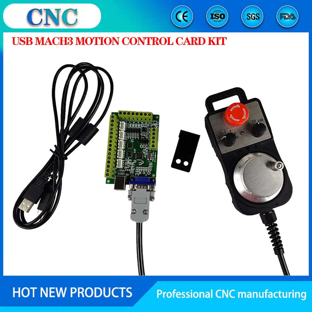 Controlador cnc, 100k, 5 eixos, usb, placa de controle de movimento, cnc, kit com 6 eixos, de ...