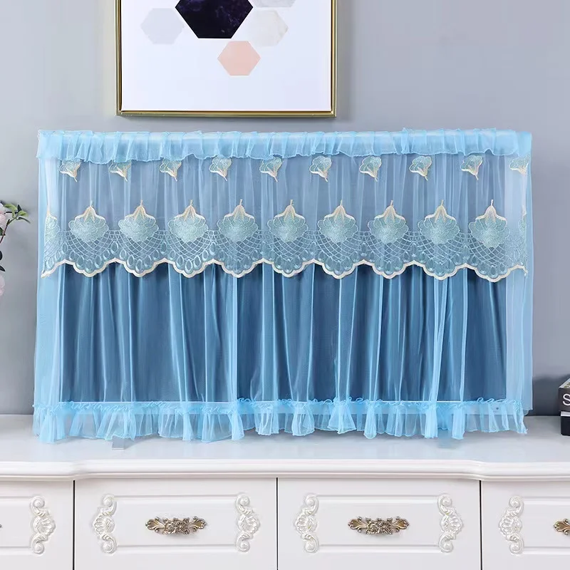 32-37-42INCH-Lace-Fabric-Door-Curtain-TV-Circle-Can-Be-Flipped-Dust ...