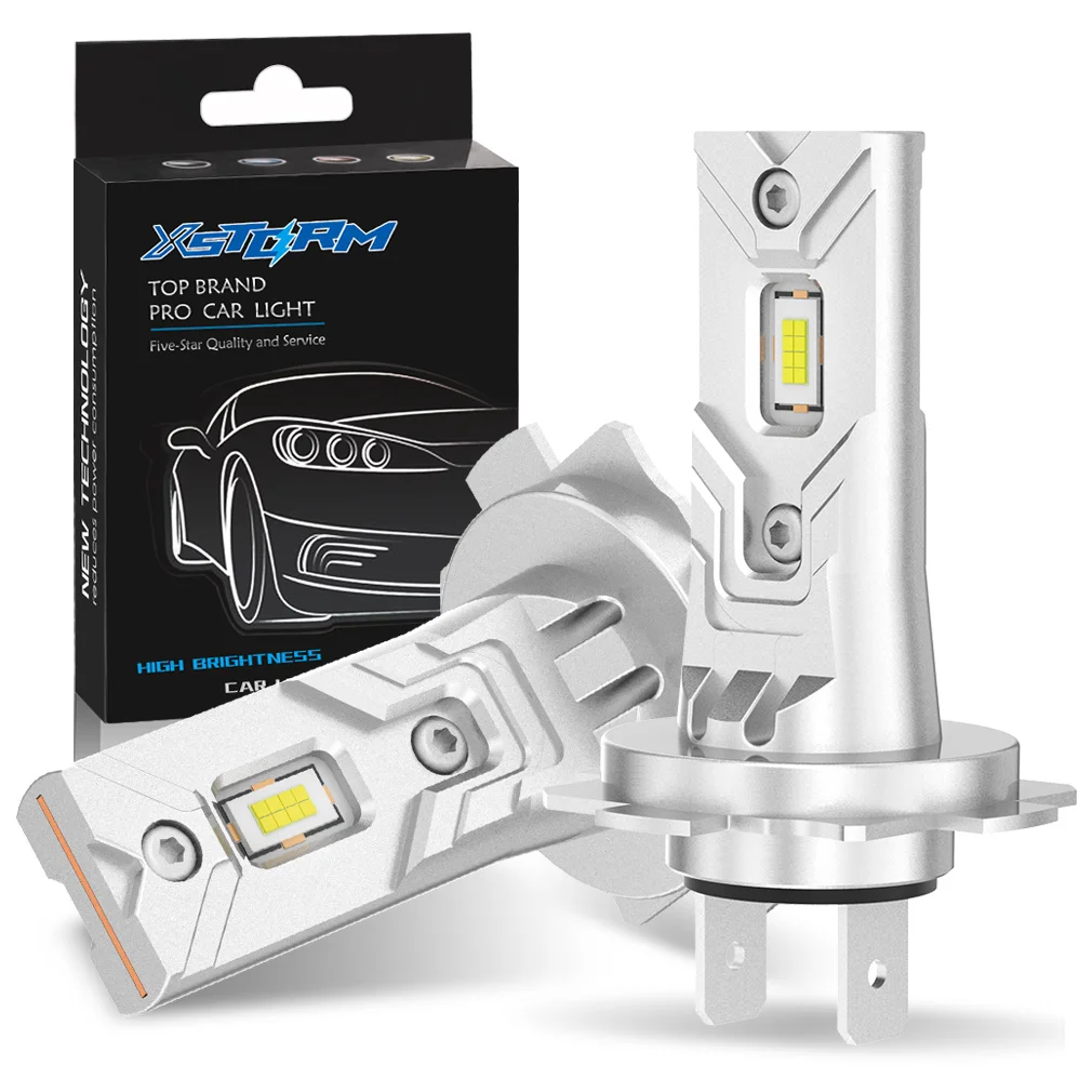 H7 LED Bulb H4 Headlight Kit Mini Fanless 60W 30000LM 6000K CSP for Car ...