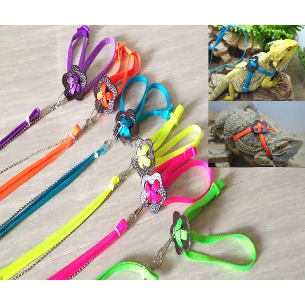 Reptile-Lizard-Harness-Leash-Adjustable-Walking-Hauling-Cable-Belt ...