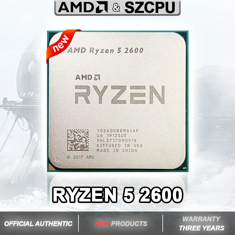 Amd ryzen 5 2600 processador cpu r5 2600 3.4 ghz seis núcleo doze ...