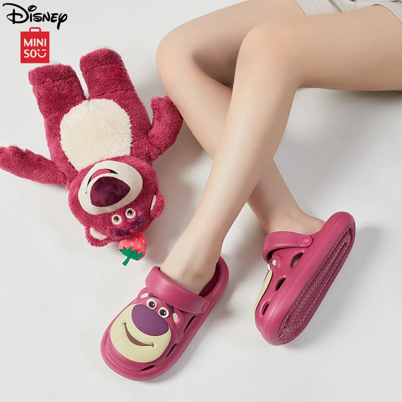 MINISO-Disney-Lotso-Sandals-Cute-Kawaii-Wear-Resistant-Anti-Slip ...