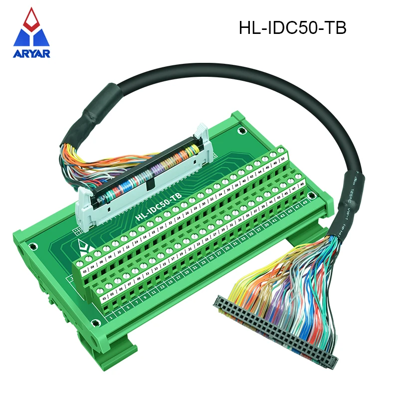 DIN 레일 마운트 듀얼 IDC50 피치 2.54mm 수 헤더 인터페이스 모듈 브레이크아웃 보드|커넥터| - AliExpress