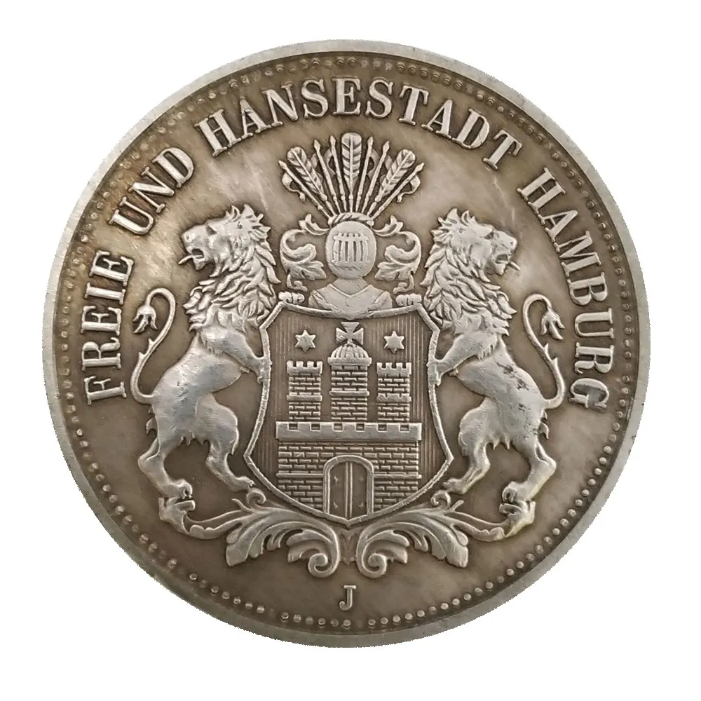 1896 Germany Commemorative Coin Lion Eagle Power Pattern Coin ...