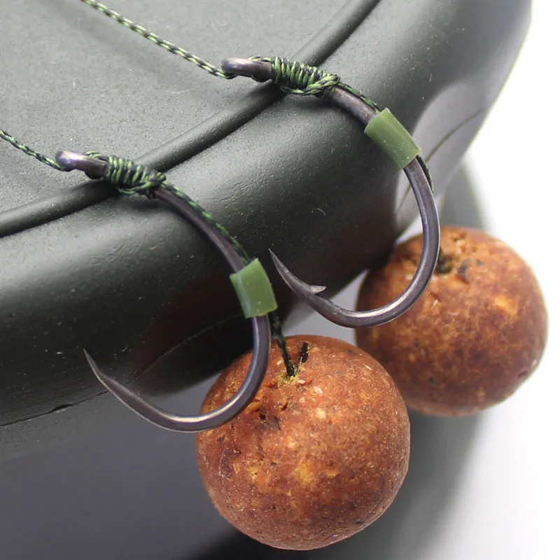 50PCS PTFE Coated High Carbon Barbed Carp Fishing Hooks - Easy Fishing ...