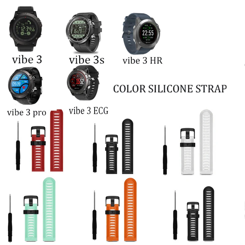 Correa-de-silicona-para-Zeblaze-VIBE-3-HR-VIBE-3-PRO-VIBE-3s-3-ECG ...