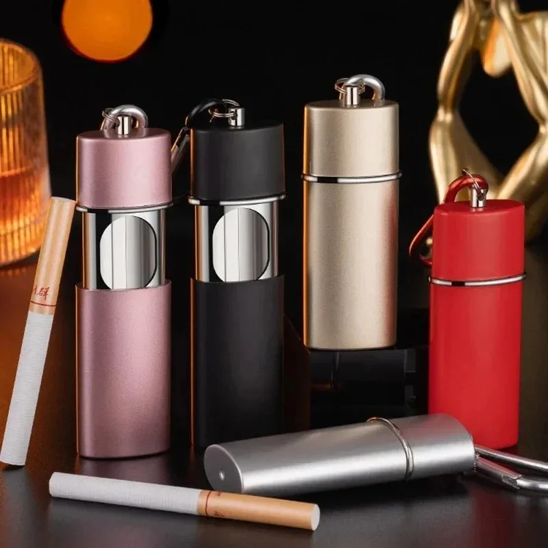 Portable-Pocket-Ashtray-with-Keychain-Fireproof-Metal-Ashtray-Metal ...