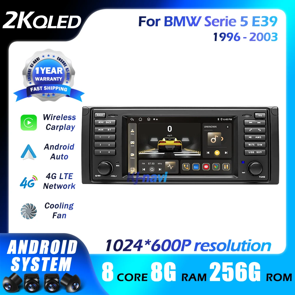 Android-14-Car-Stereo-Radio-For-BMW-Serie-5-E39-1996-2003-Multimedia ...