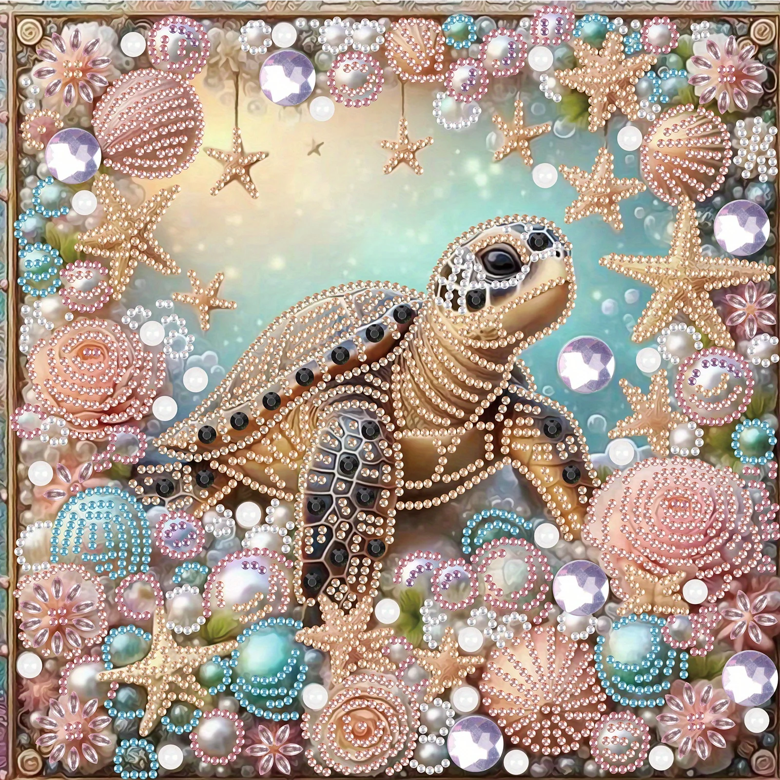 Diamond Painting Kit for Adults,sea turtle DIY Special Shape Diamond ...