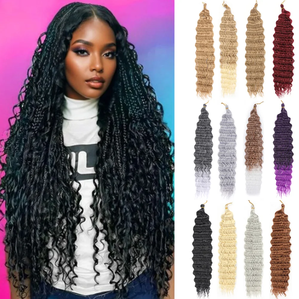 Deep Wave Crochet Hair Synthetic Passion Twist Braiding Hair Extension ...