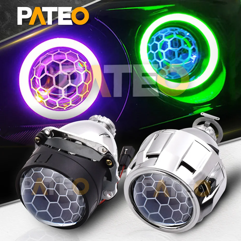 Lentes-de-faro-delantero-de-2-5-pulgadas-proyector-HID-bi-xen-n-LED ...