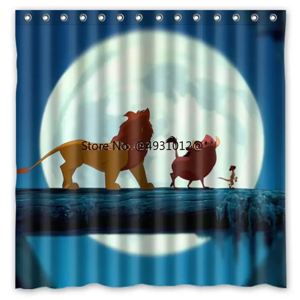 Cartoon-Lion-King-Simba-Shower-Curtain-Anime-Waterproof-Fabric ...