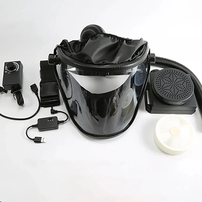 NEW-220V-Portable-Electric-Air-Supply-Positive-Pressure-Protective-Mask ...