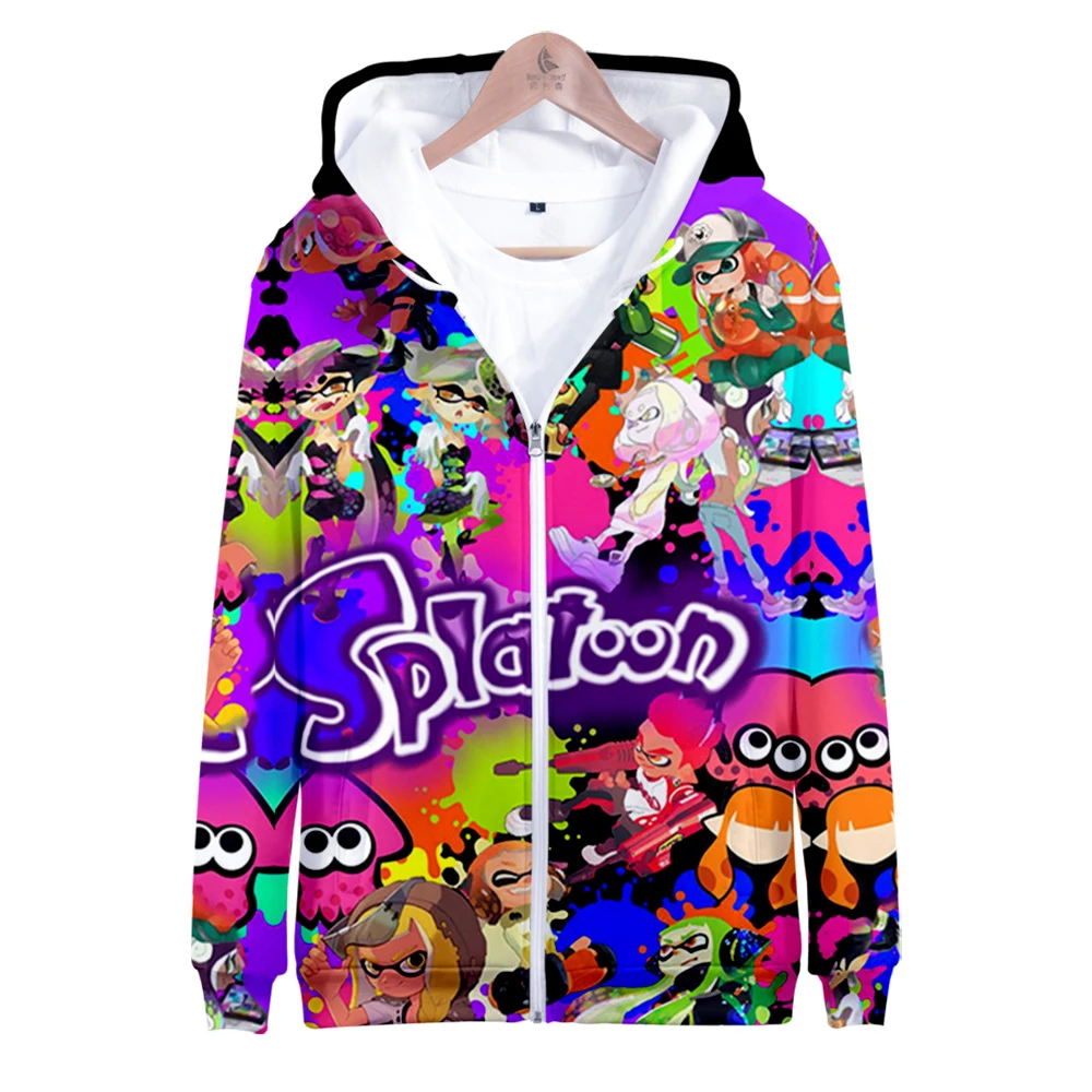 Splatoon 3 Zipper Sweatshirt Hoodie Women Men Harajuku Streetwear 2022 ...