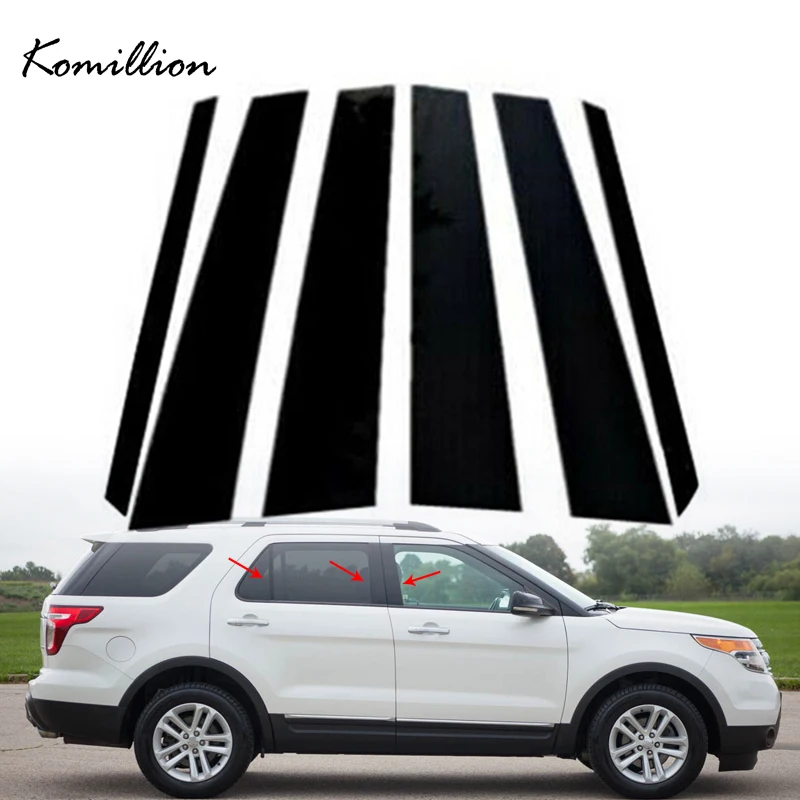6Pcs-Car-Door-Window-Pillar-Posts-Trim-Covers-Decorative-Sticker-For ...