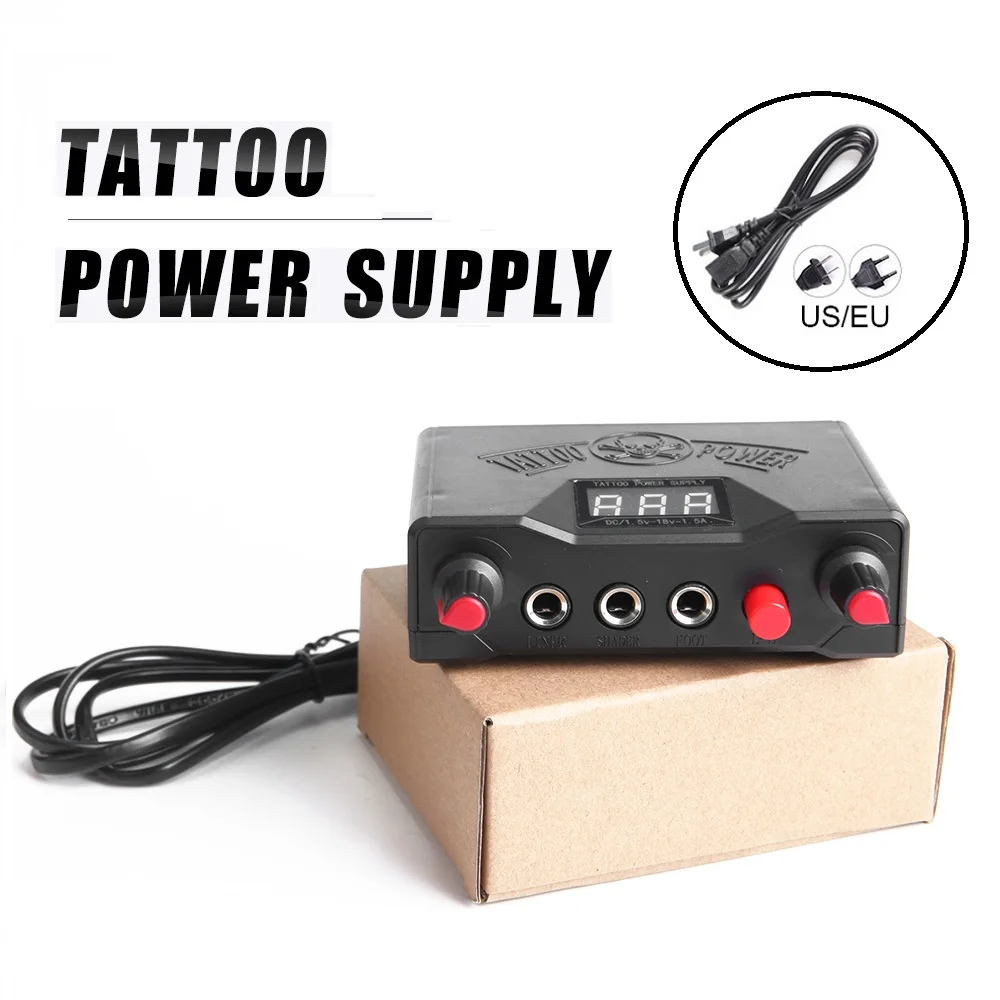 Mini-Tattoo-Power-Supply-With-Adapter-Professional-Tattoo-Machine ...