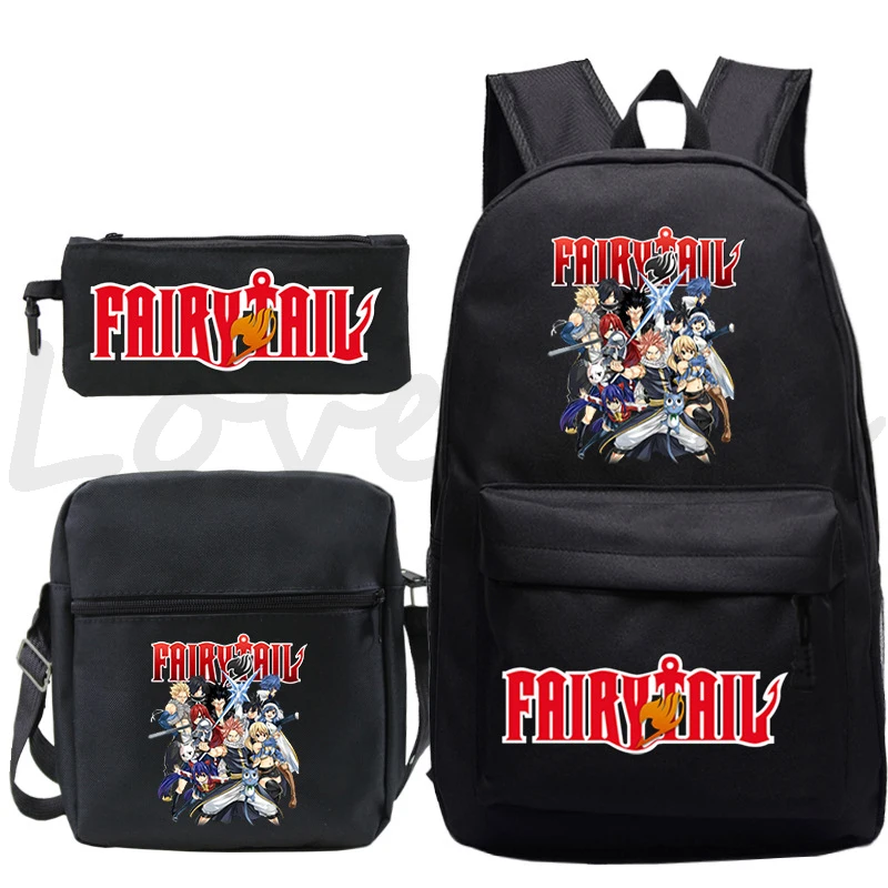 Japanese Anime Bag FAIRY TAIL Backpack for Boys Girls Manga Mochilas 3 ...