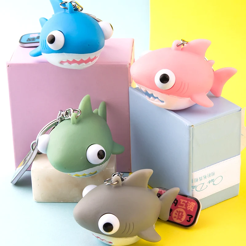 Funny-Shark-Doll-Ease-Anxiety-Keychain-Cartoon-Pendant-Creative-Toy-Car ...