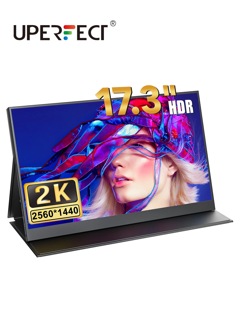 UPERFECT 2K monitor portátil 17,3 polegadas IPS tela de moldura ...
