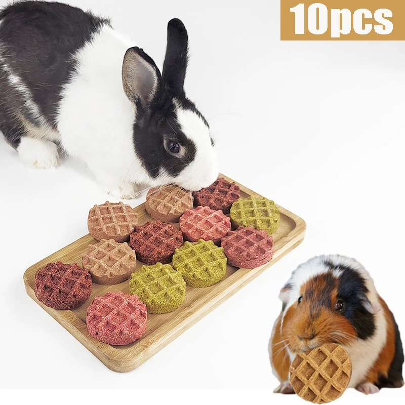 10PCS-Rabbit-Waffle-Cracker-Carrot-Grass-Molasses-Cake-Chew-Grinding ...
