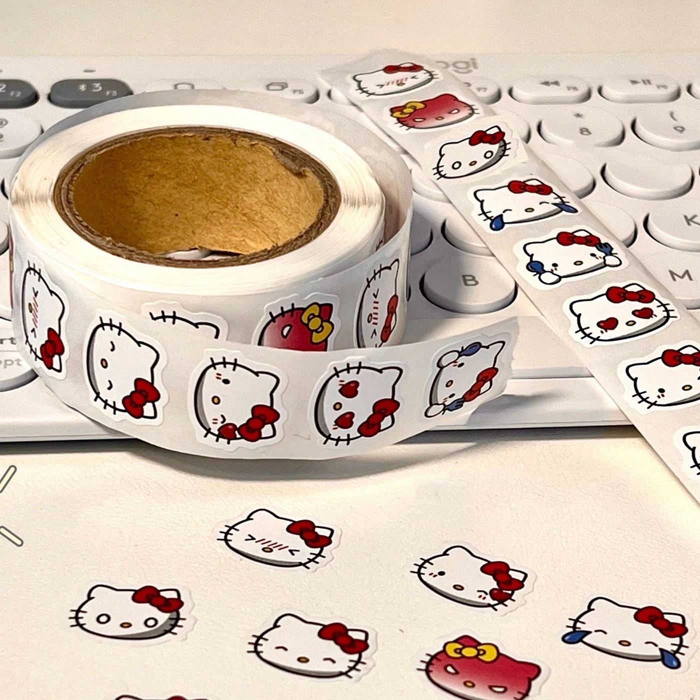 Pegatinas-de-sellado-de-Hello-Kitty-Sanrio-etiquetas-de-dibujos ...