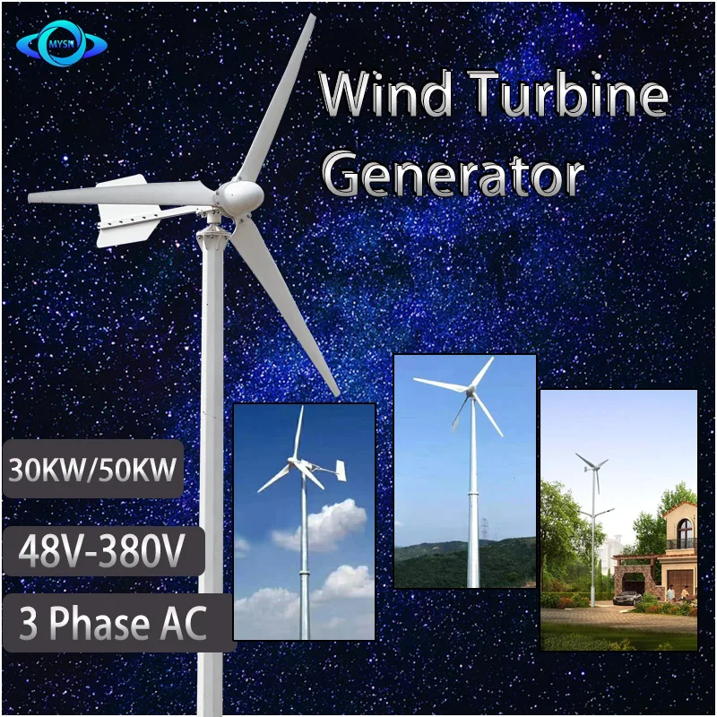 50000W-High-Power-Horizontal-Axis-Wind-Turbine-With-Grid-Connected ...