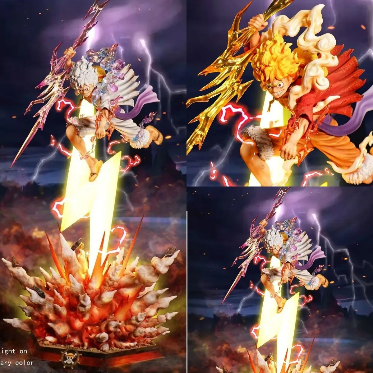 Anime-Luffy-One-Piece-Nika-Gear-5-Luffy-Action-Figures-Lightning ...