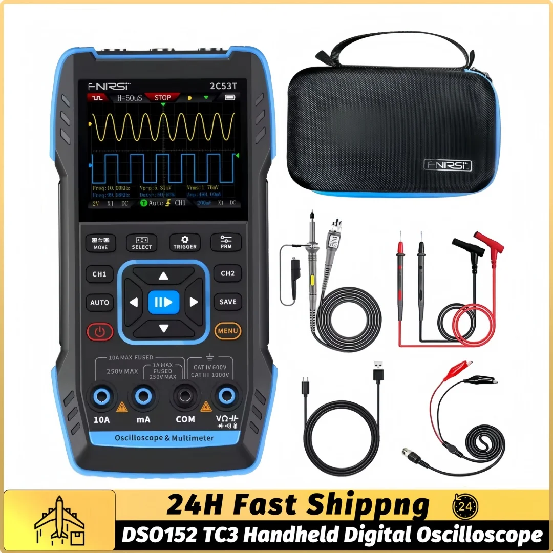 FNIRSI 2C53T 2C23T Upgrade 3in1 Oscilloscope Multimeter Signal ...