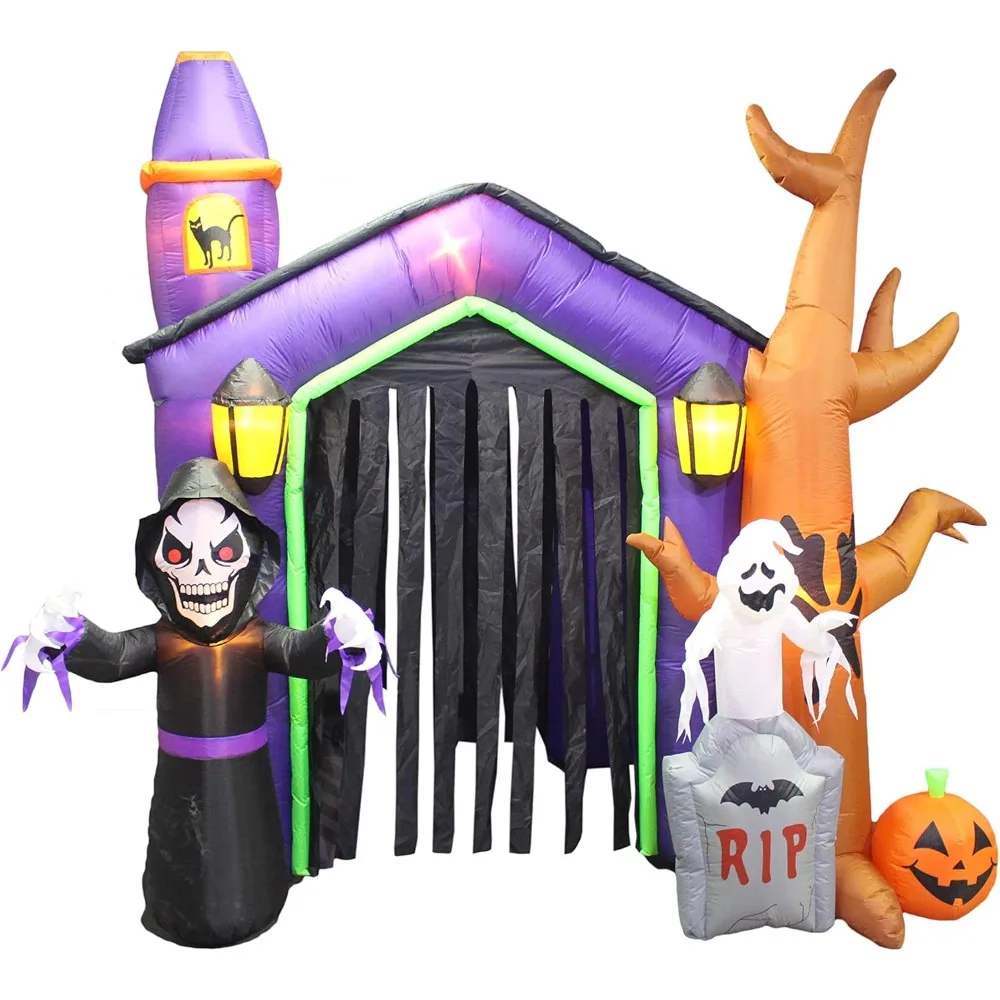 8-5-Foot-Halloween-Inflatables-Outdoor-Decorations-Haunted-House-Castle ...
