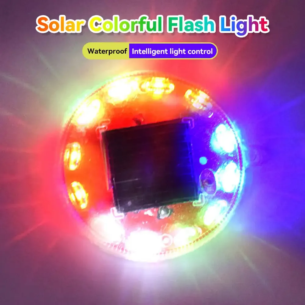 Mortorcycle LED Warning Light Solar Power Night Ride Tail Strobe Light ...