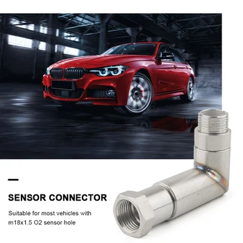 90 Degree Oxygen O2 Sensor Connector 80mm Stainless Steel Oxygen O2 ...