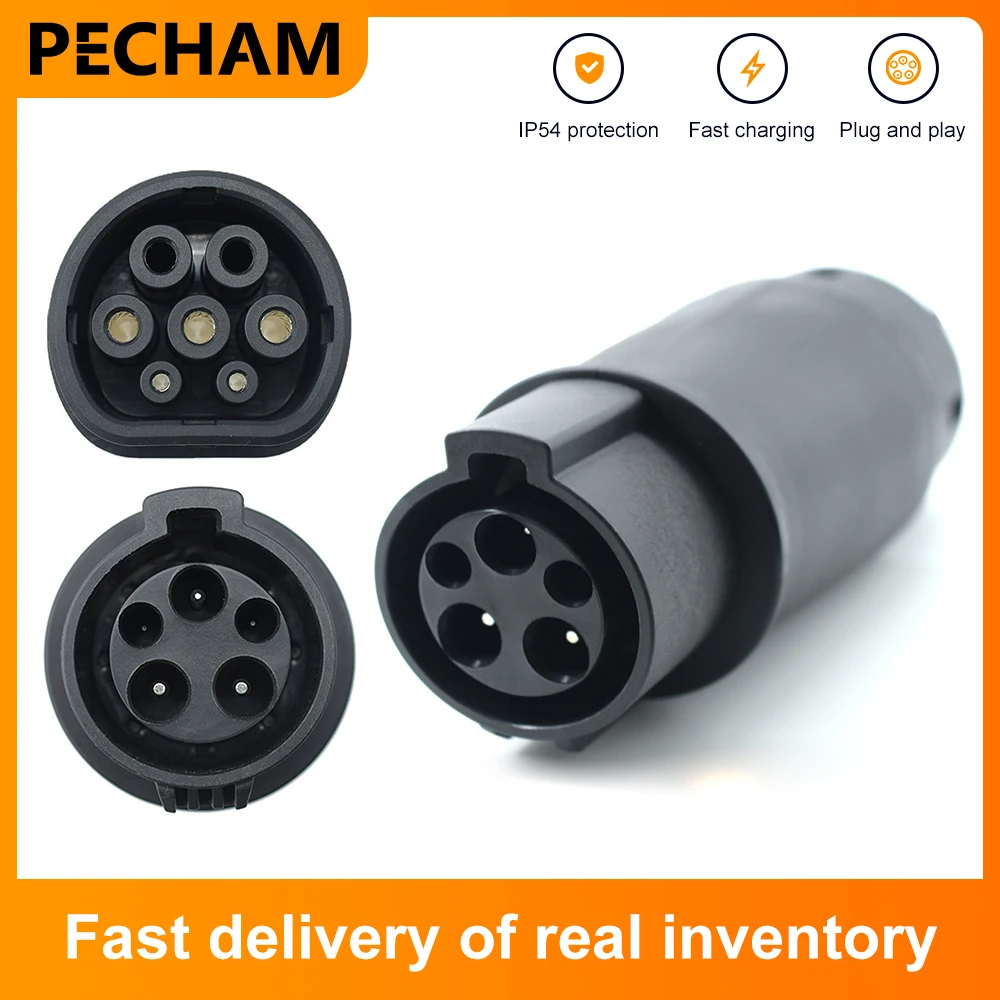 16A/32A EV Charger Converter Connector EVSE Adapter Type1 J1772 to ...