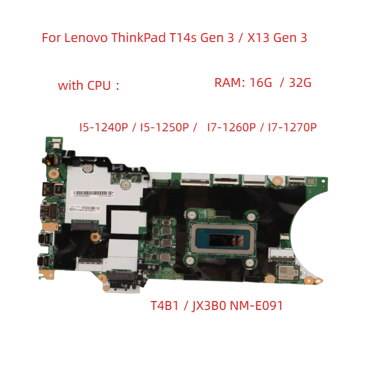 NM-E091 For Lenovo ThinkPad T14s Gen 3 / X13 Gen 3 computer motherboard ...