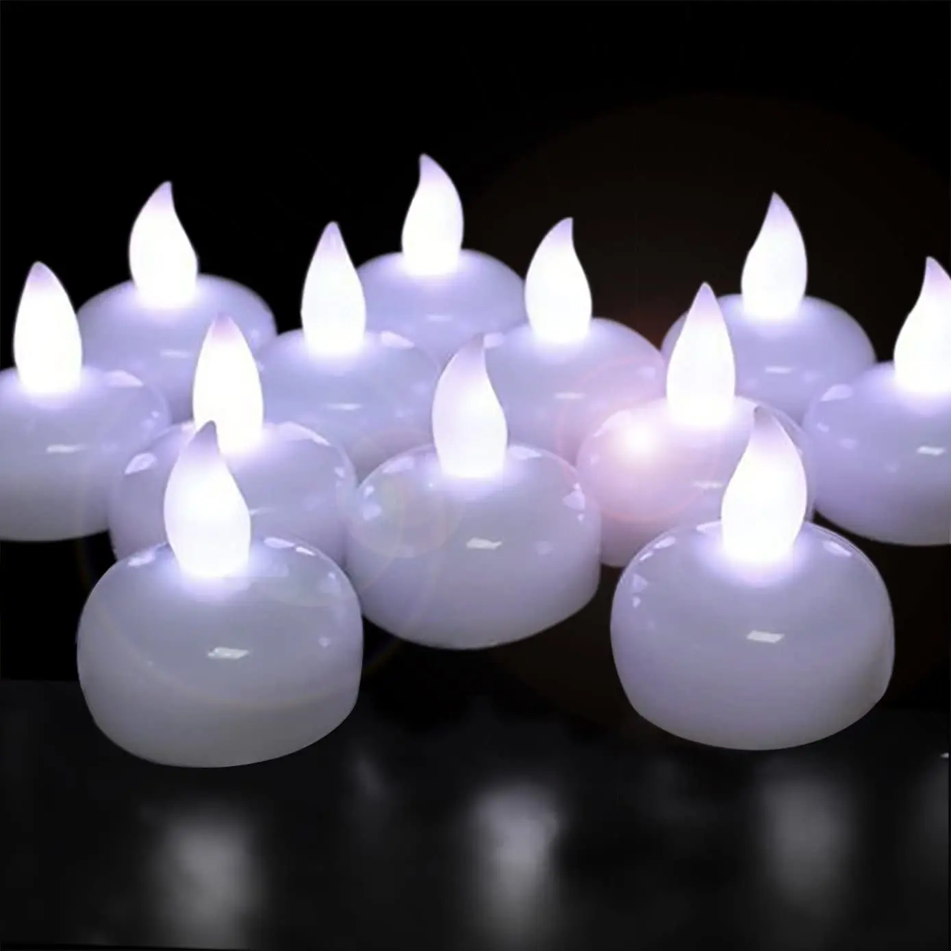 48pcs Floating LED Tea Light Flicke Electronic LED Candle Battery ...